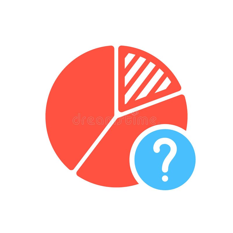 Pie Chart Icon, Business Icon with Question Mark. Pie Chart Icon and ...