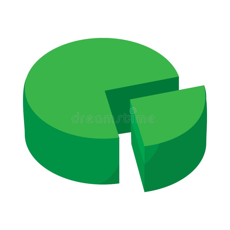 Pie Chart Icon, Cartoon Style Stock Illustration - Illustration of ...