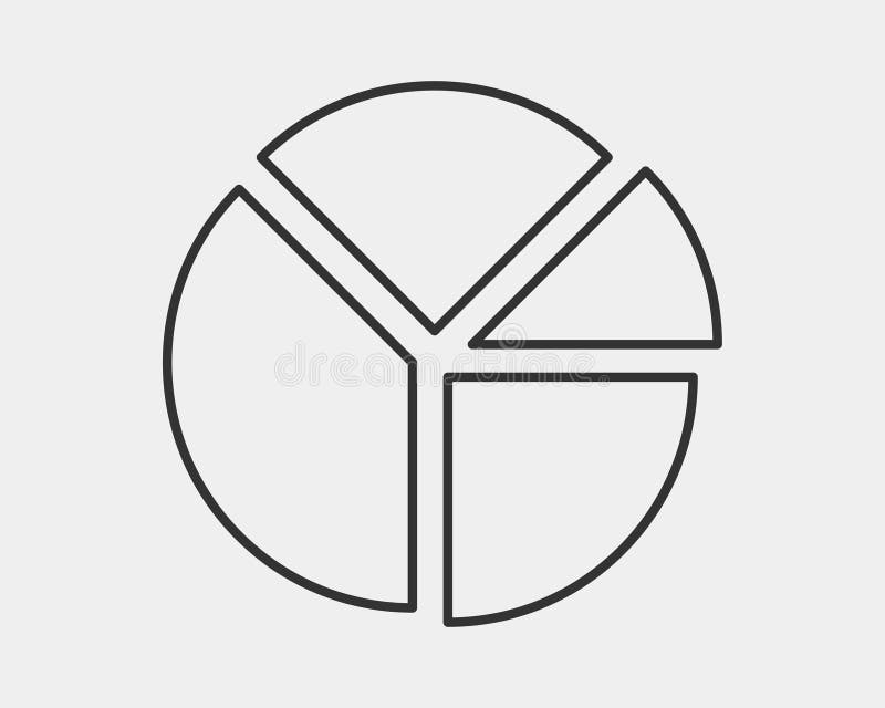 Pie Chart Icon. Circle Diagram Vector Stock Vector - Illustration of ...