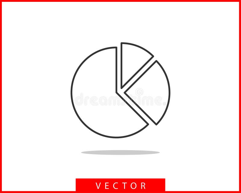 Pie Chart Icon. Circle Diagram Vector Stock Vector - Illustration of ...