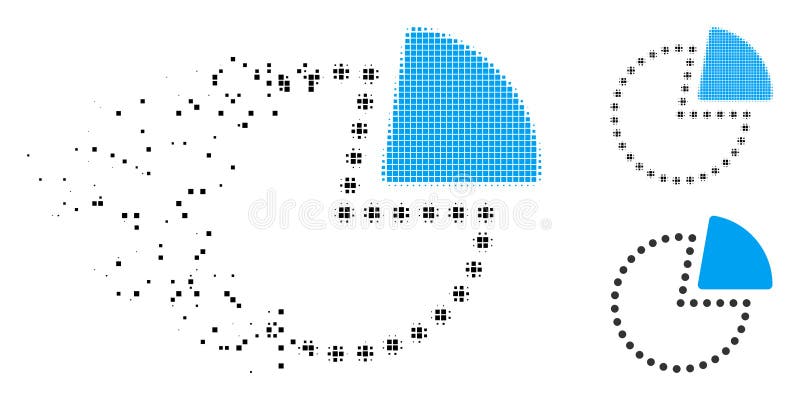 Fractured Dot Halftone Pie Chart Icon Stock Vector - Illustration of ...