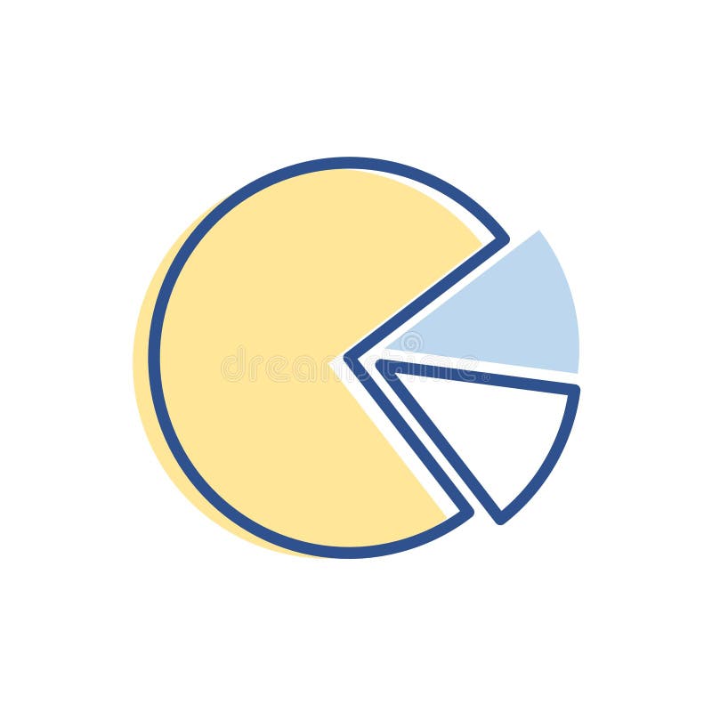 Pie Chart Icon Lineal Color. Vector Simple Logo Stock Vector ...