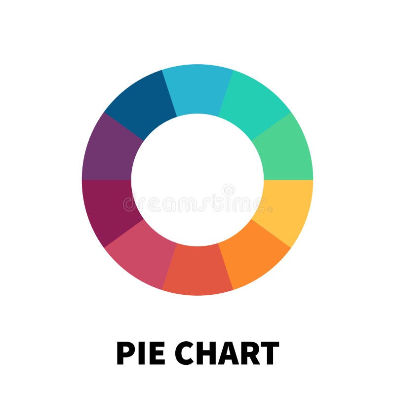 Pie Chart Icon Or Logo In Modern Flat Style. Stock Vector ...
