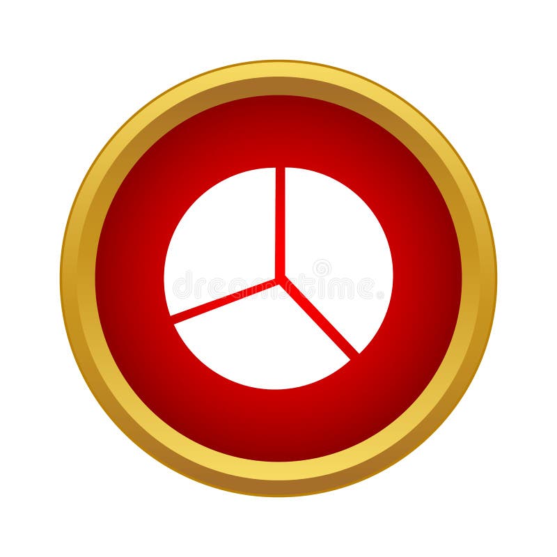 Pie Chart Icon, Simple Style Stock Illustration - Illustration of ...