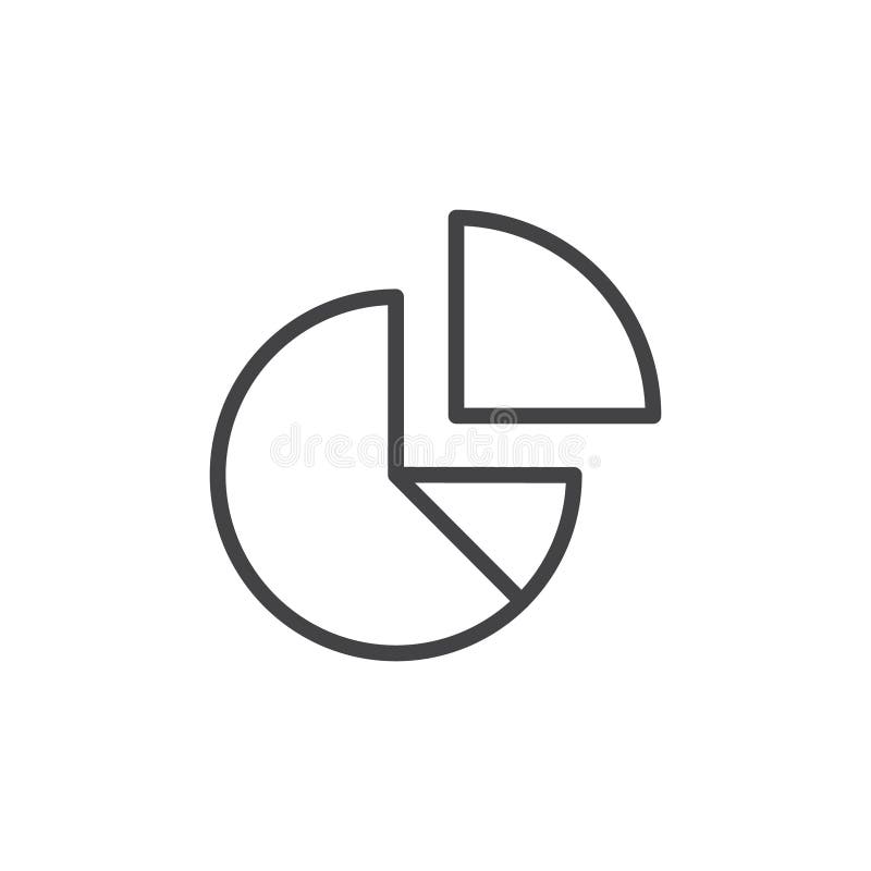 Pie Chart Icon Thin Outline Art Symbol Stock Vector - Illustration of ...