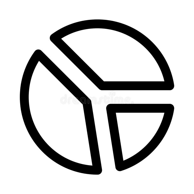 Pie Chart Icon To Visually Display Data Distribution Stock Vector ...