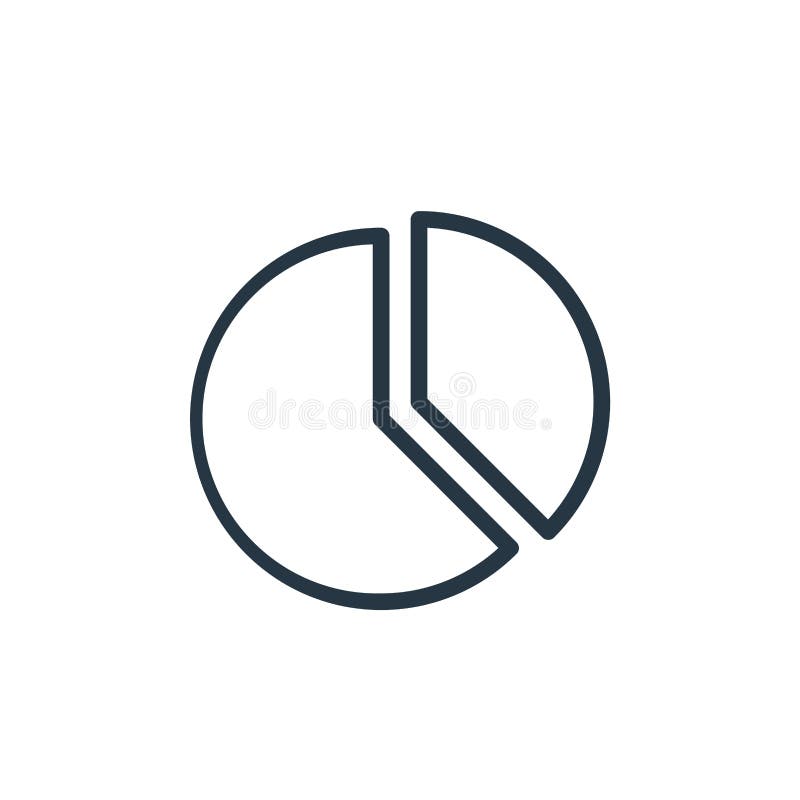 Pie Chart Icon Vector from Chart Concept. Thin Line Illustration of Pie ...