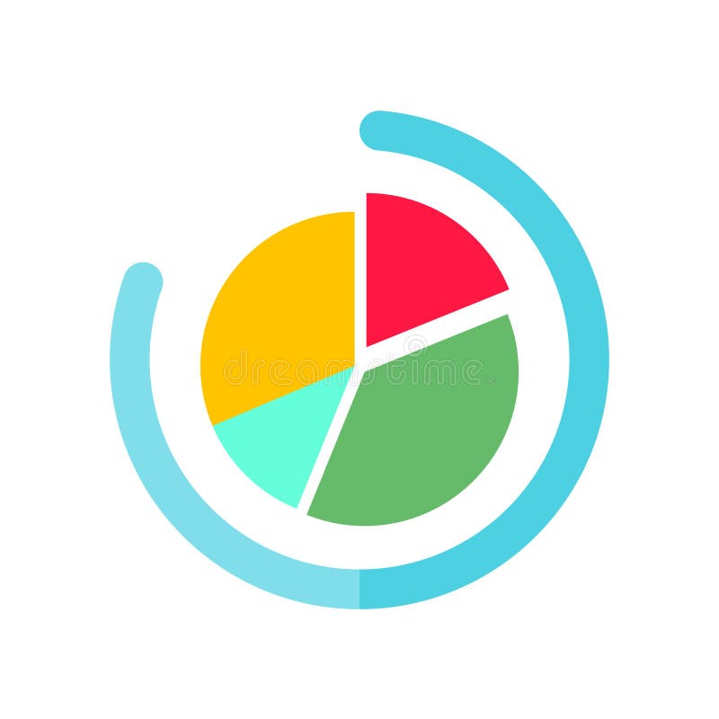 Pie Chart Icon Vector Sign and Symbol Isolated on White Background, Pie ...