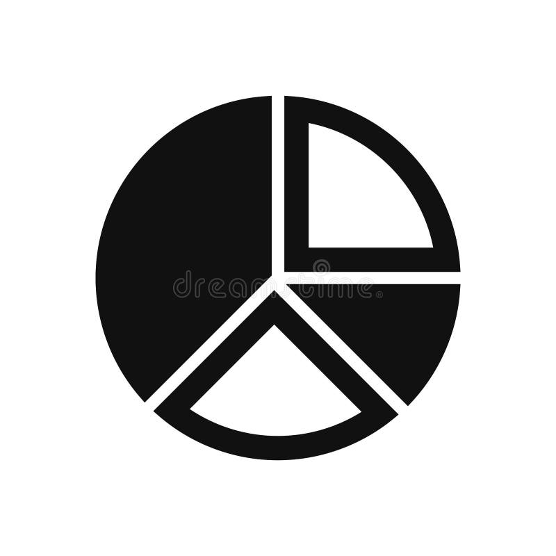 Pie Chart Icon Vector. Simple Pie Chart Sign in Modern Design Style for ...