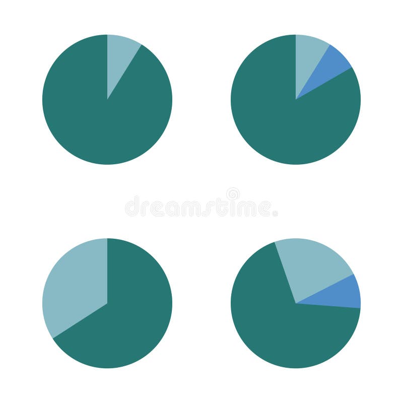 Pie Chart Icons. Data Visualization Vector. Statistical Infographic ...