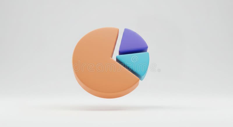 Pie Chart Illustrating Market Share and Business Data on Simple ...