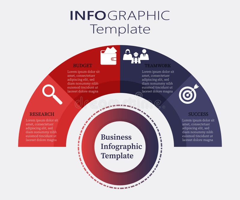 Business Infographic Work Process Template Stock Vector - Illustration ...