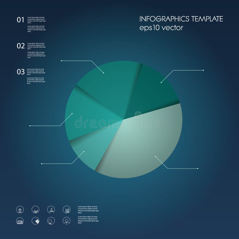 Pie Chart Infographic Vector Element. Modern Stock Vector ...