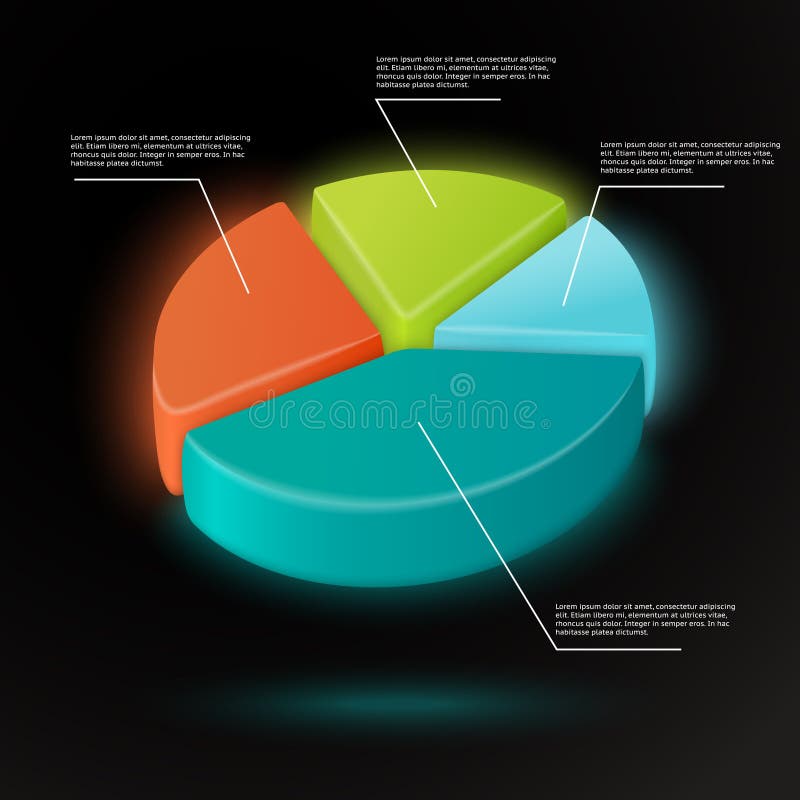 Pie Chart Infographics Template Stock Vector - Illustration of elements ...