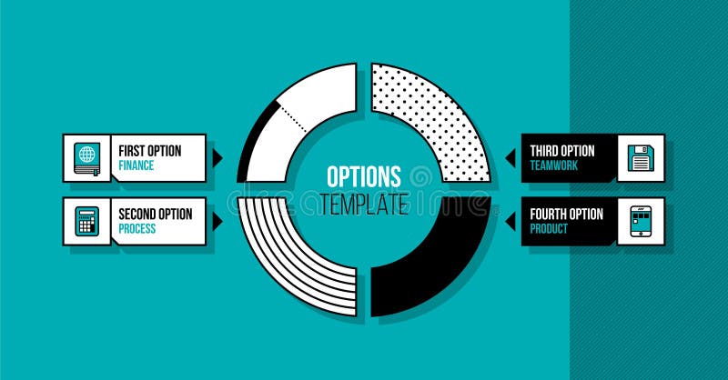 Pie Chart Infographics Template with Two Segments in Fancy Geometric ... Pie Chart Infographics Template with Two Segments in Fancy Geometric ...