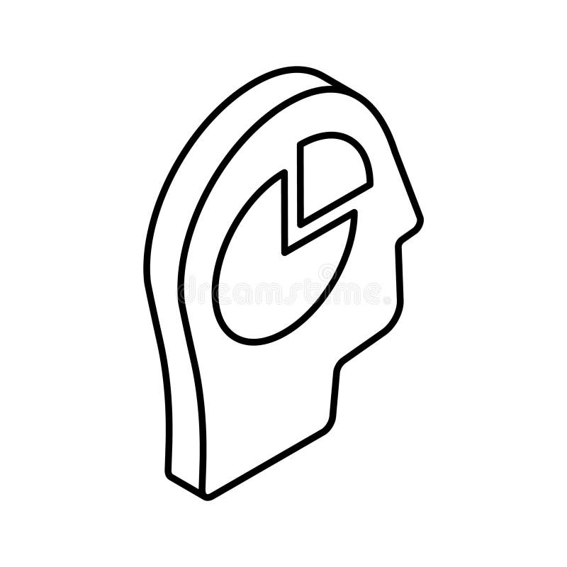 Pie Chart Inside Human Mind Showing Concept Icon of Analytical Mind ...