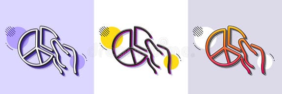 Pie Chart Line Icon. Presentation Graph Sign. Halftone Dotted Pattern ...