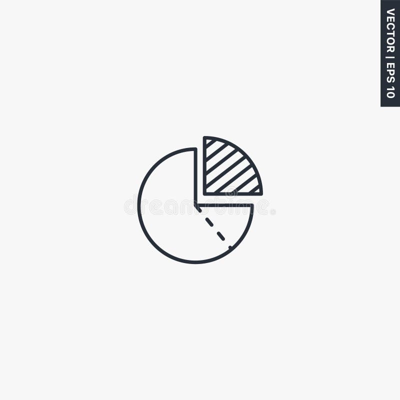 Pie Chart, Linear Style Sign for Mobile Concept and Web Design Stock ...