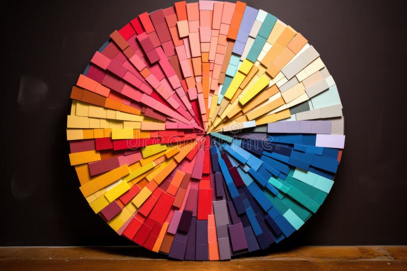 A Pie Chart Made of Multi-colored Sticky Notes Stock Image - Image of ...