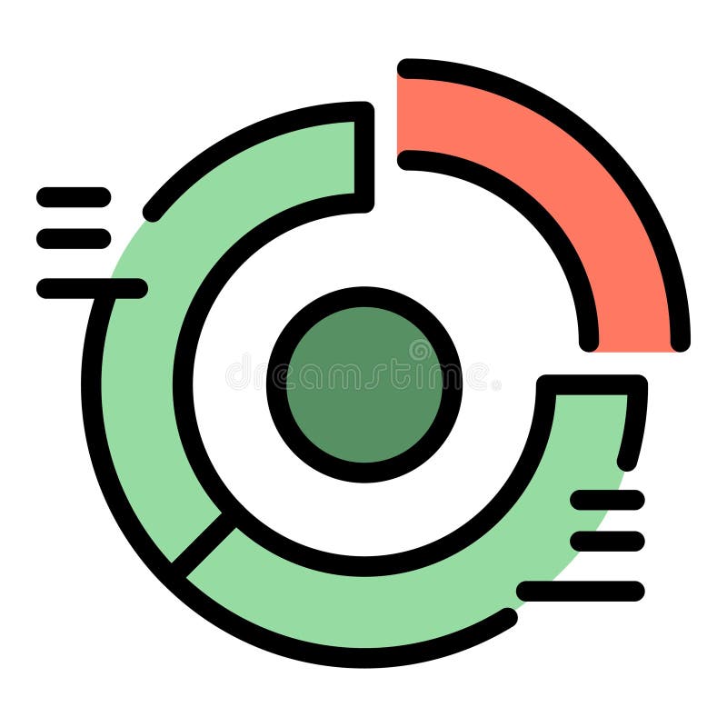 Pie Chart Monetize Icon Vector Flat Stock Vector - Illustration of ...