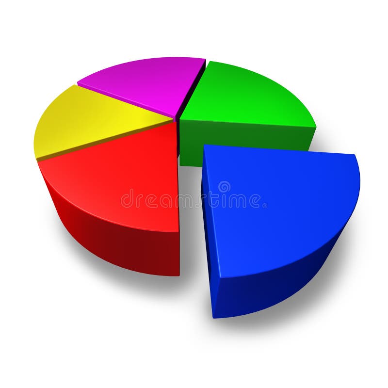 Pie Chart Multi Colored Pieces of Puzzle Business Stock Illustration ...