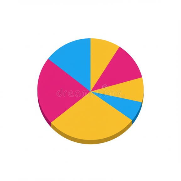 A Pie Chart with Multiple Segments in Shades of Yellow, Blue, and ...