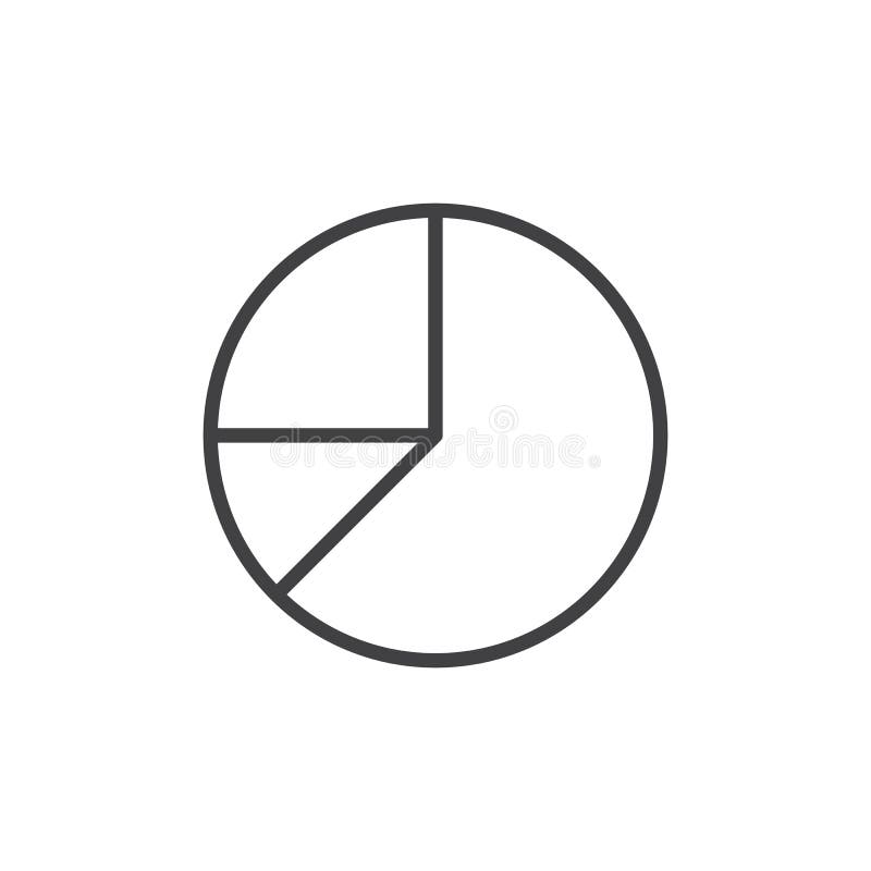 Pie chart outline icon stock vector. Illustration of presentation ... Pie chart outline icon stock vector. Illustration of presentation ...