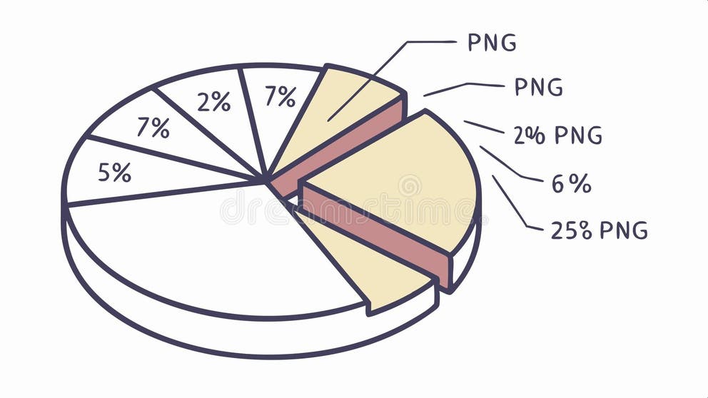 Pie Chart with Percentages, Data Visualization and Graph Vector Design Generative AI Stock ...
