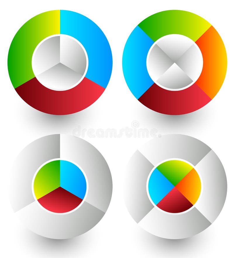 Circle Divided 3 Stock Illustrations – 379 Circle Divided 3 Stock ...