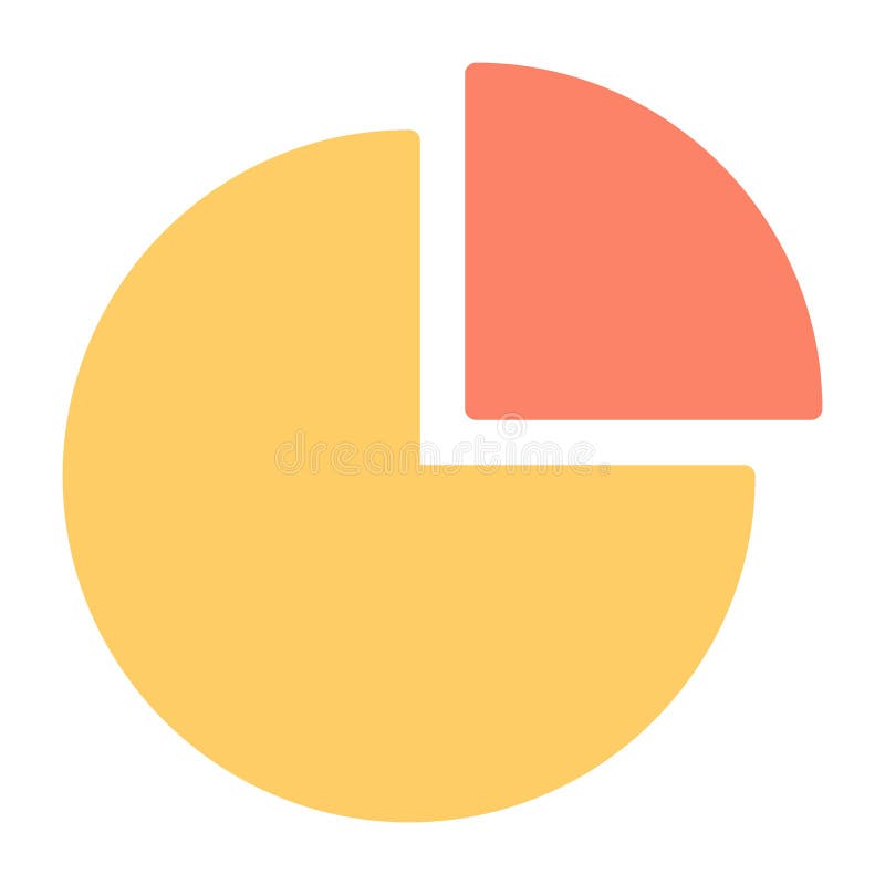Pie Chart Pixel Perfect Vector Silhouette Icon 48x48. Simple Minimal ...