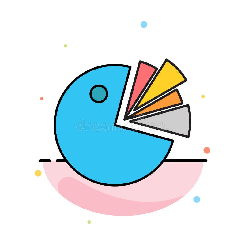 Pie, Chart, Presentation, Diagram Abstract Flat Color Icon Template ...