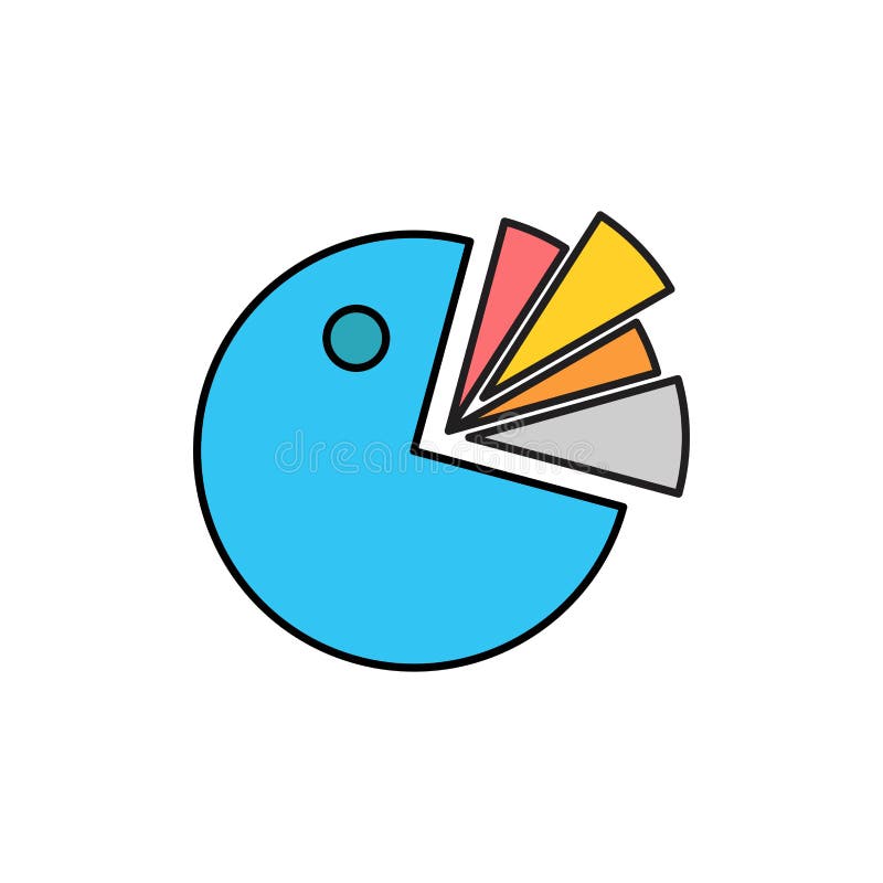 Pie, Chart, Presentation, Diagram Flat Color Icon. Vector Icon Banner ...