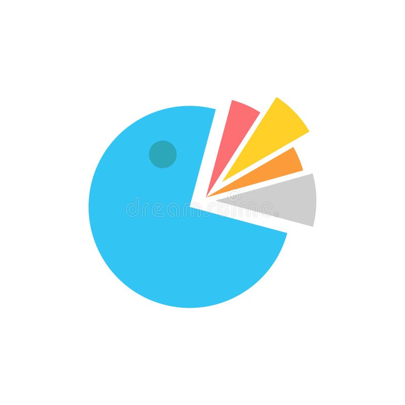 Pie, Chart, Presentation, Diagram Flat Color Icon. Vector Icon Banner ...