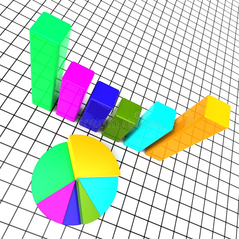 Pie Chart Report Represents Business Graph and Diagram Stock ...