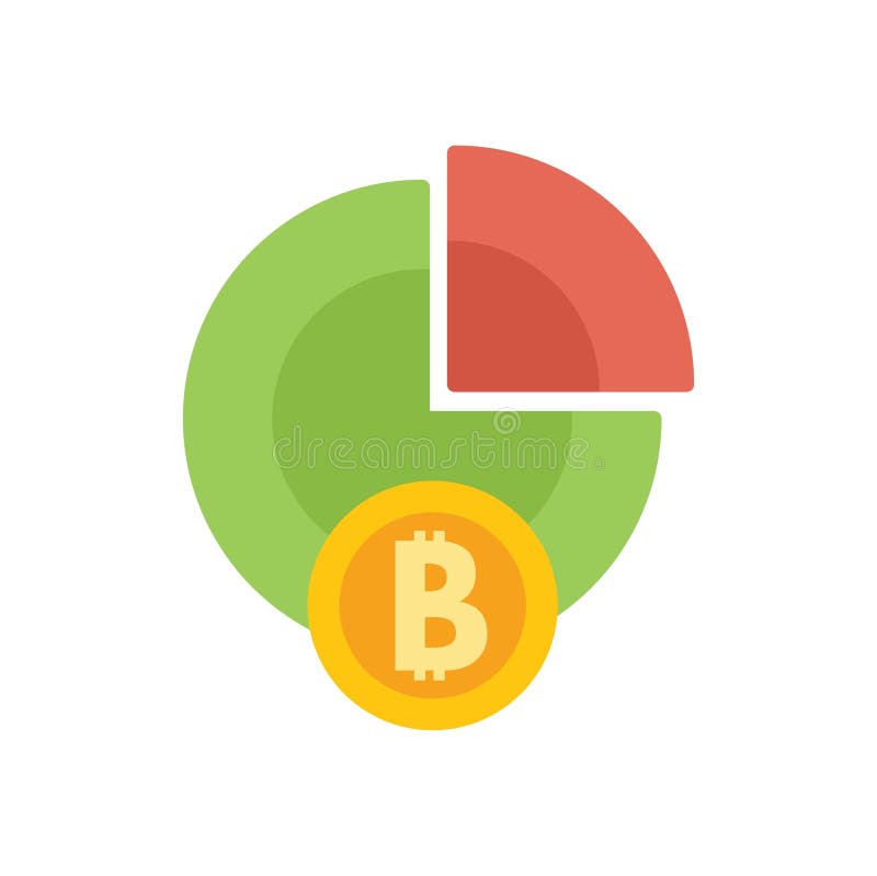 Pie Chart Representing Bitcoin Taking Over the Market Share Stock ...