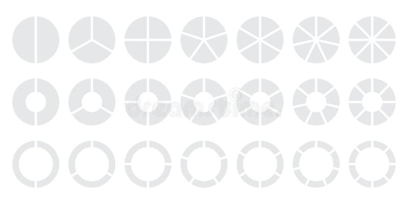 Pie Chart Set Infographic Diagram Stock Illustration - Illustration of ...