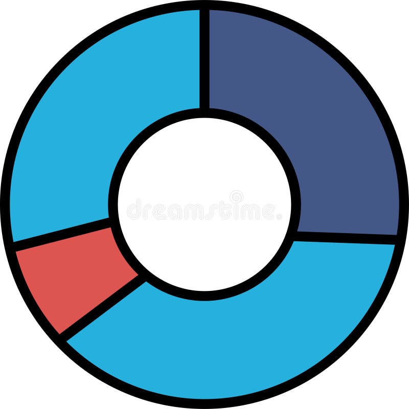 A Pie Chart is Shown in Black and White Stock Vector - Illustration of ...