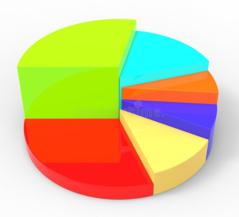 Pie Chart Shows Business Graph and Analysis Stock Illustration ...
