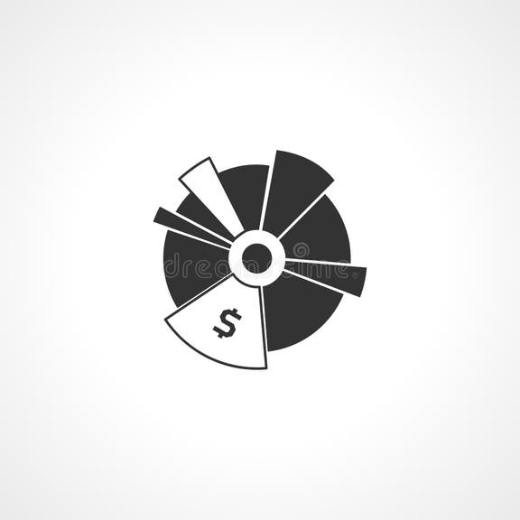Pie Chart Sign. Pie Chart Isolated Simple Icon Stock Vector ...