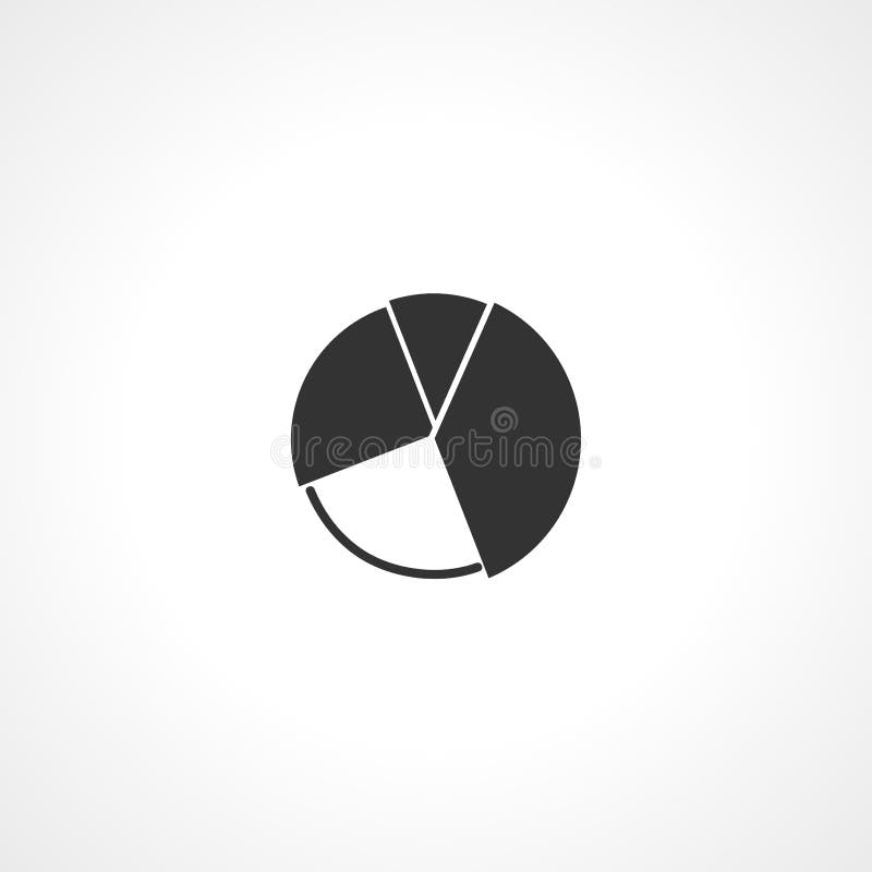 Pie Chart Sign. Pie Chart Isolated Simple Icon Stock Vector ...