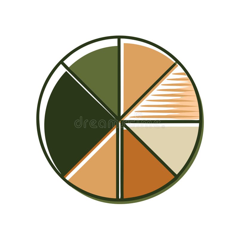 A Pie Chart with Six Slices of Different Colors Stock Photo ...