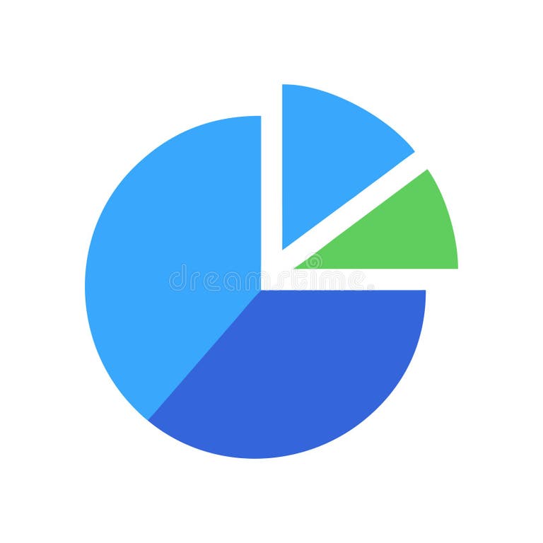 Pie Chart Slice Icon for Data Representation Stock Vector ...