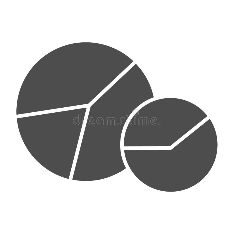 Pie Chart Solid Icon. Circle Graph Vector Illustration Isolated on ...