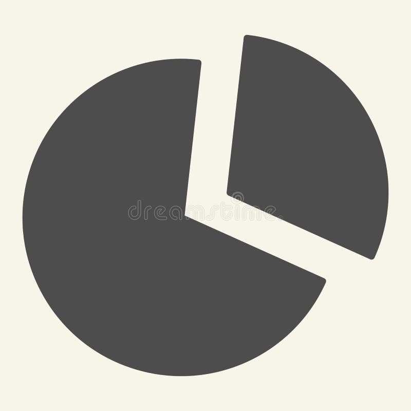 Pie Chart Solid Icon. Statistics Vector Illustration Isolated on White ...