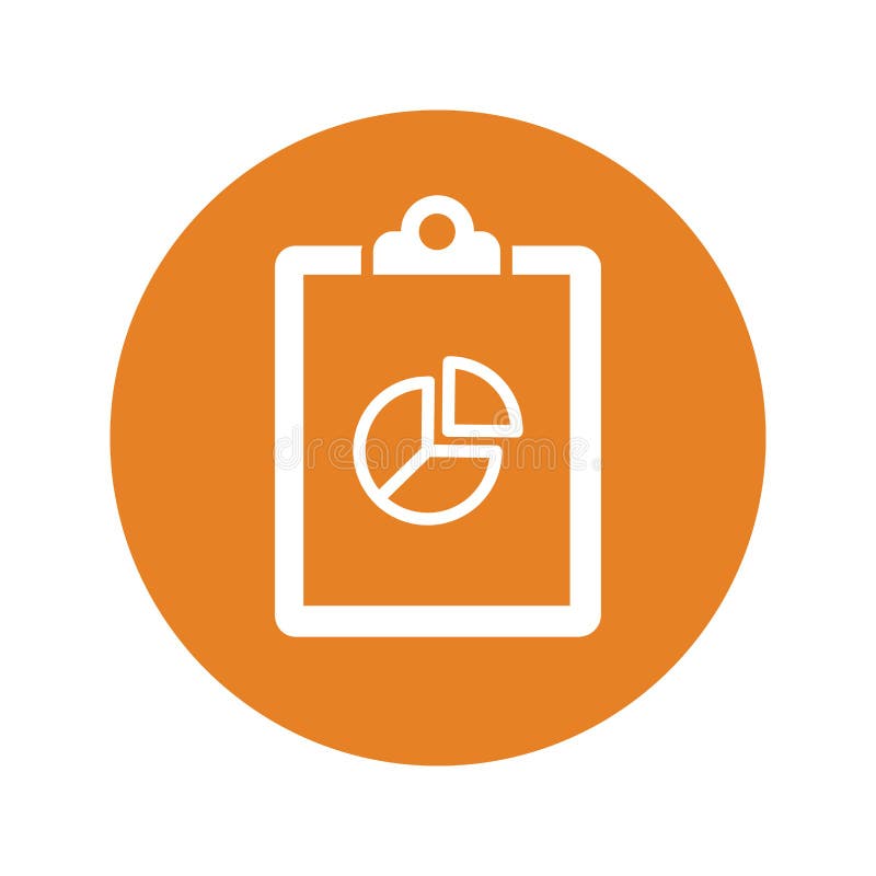 Pie Chart, Statistics Icon / Orange Color Stock Vector - Illustration ...