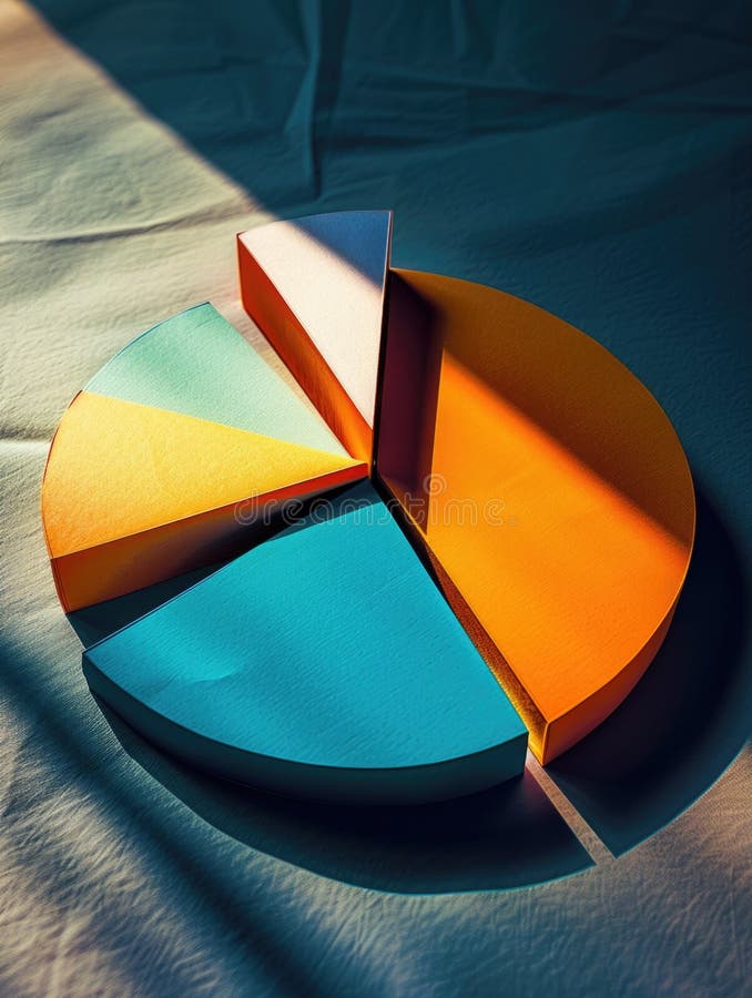 Pie Chart on Table stock image. Image of generated, office - 376509727