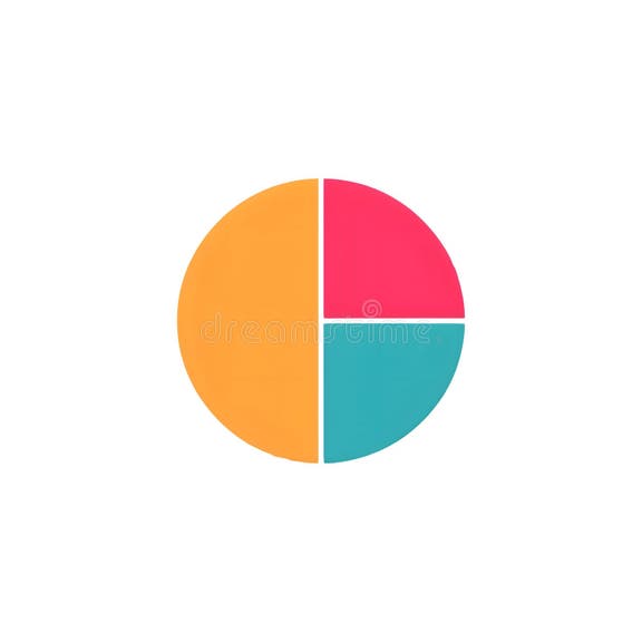 Pie Chart with Three Segments Icon Stock Illustration - Illustration of ...
