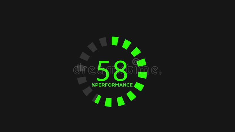 Pie Chart 0 To 100 Percentage Performance Hud Loading Circle Ring or ...