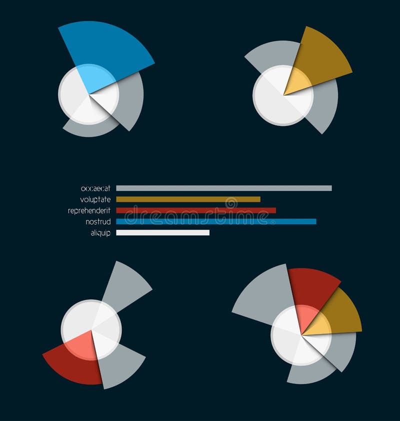 Pie Chart with Torn Petals of Different Lengths. with a Linear D Stock ...