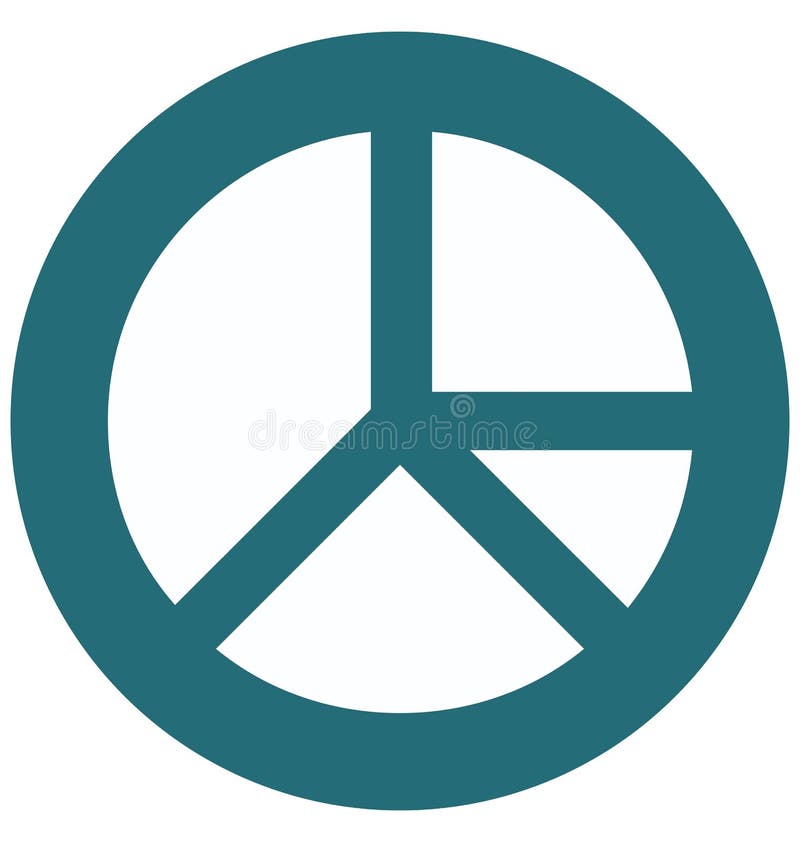 Pie Chart Two Colors Glyph Vector Icon Isolated and Editable Stock ...